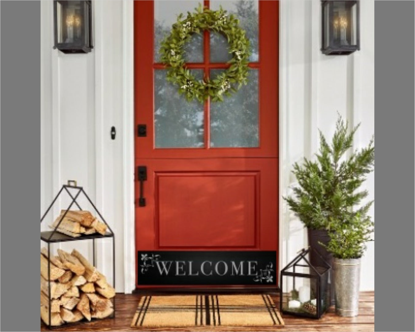 Welcome and Motif Door Kick Plates - Elegant Entryway Decor – Deck the ...