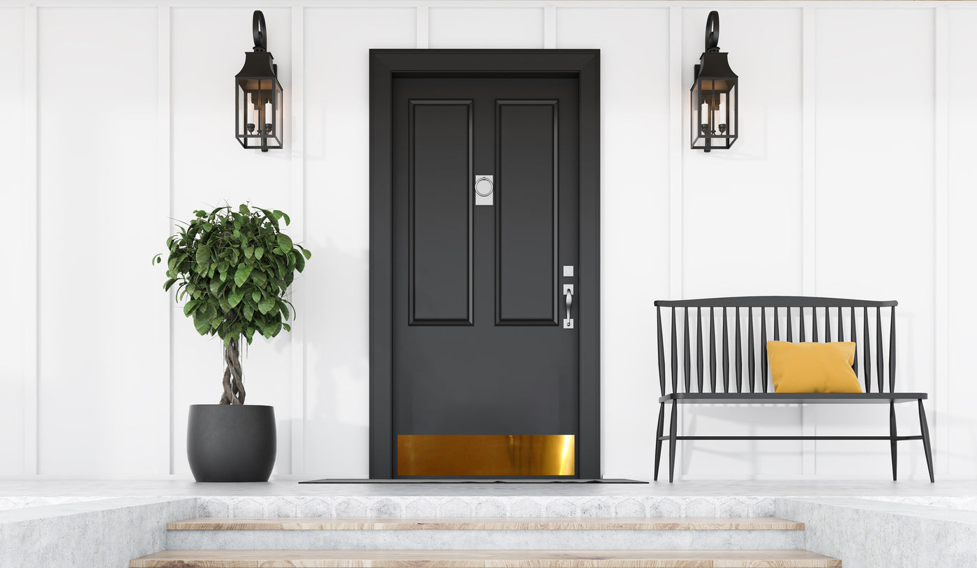 Custom Luxury Door Hardware; Engraved and Embossed Door Kick Plates ...