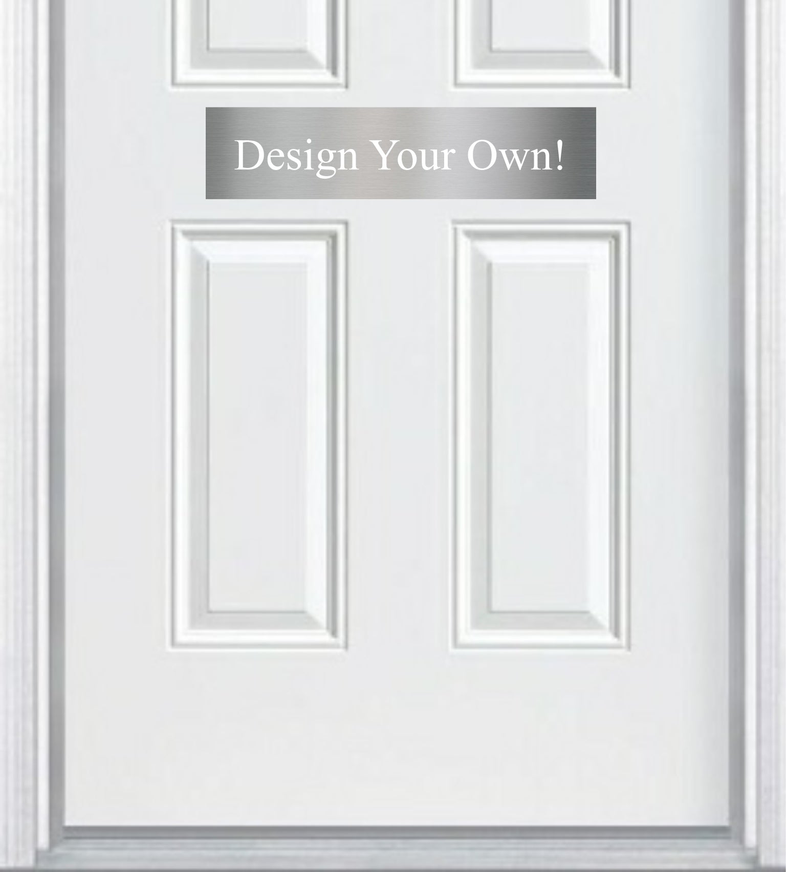 Custom Door Accent Plate - Engraved - Design Your Own – Deck the Door Decor