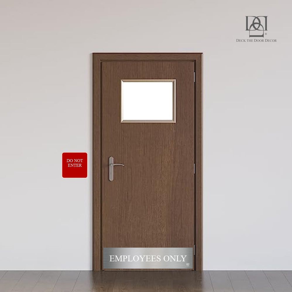 Engraved Employees Only Door Kick Plate - Premium Aluminum | Made in ...