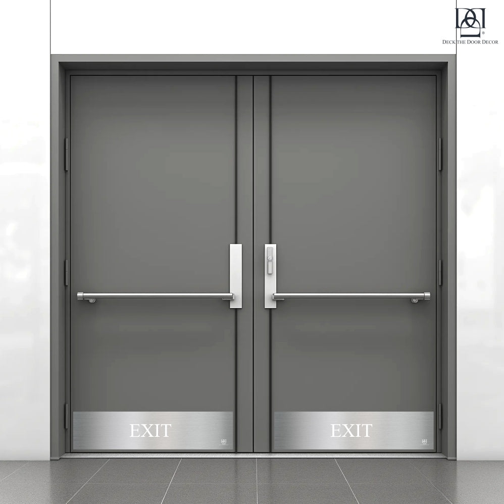 Engraved 'Exit' Door Kick Plate for Business - Durable and Stylish ...