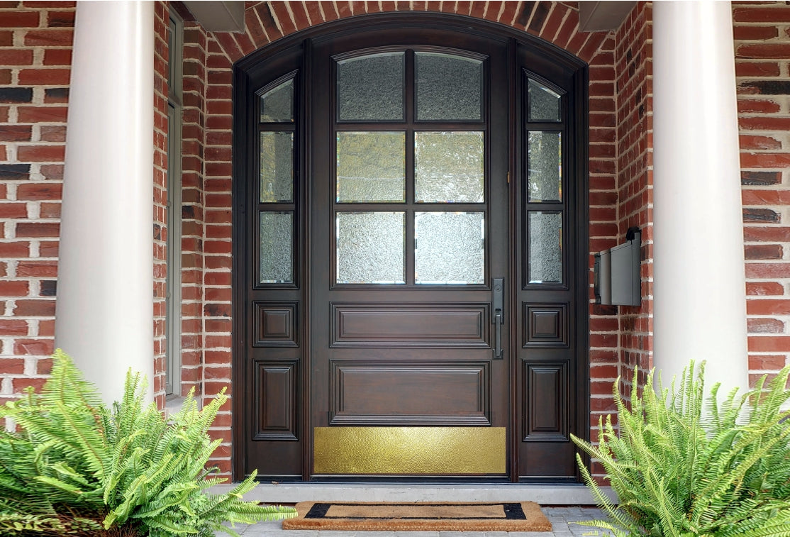 Custom Luxury Door Hardware; Engraved and Embossed Door Kick Plates ...