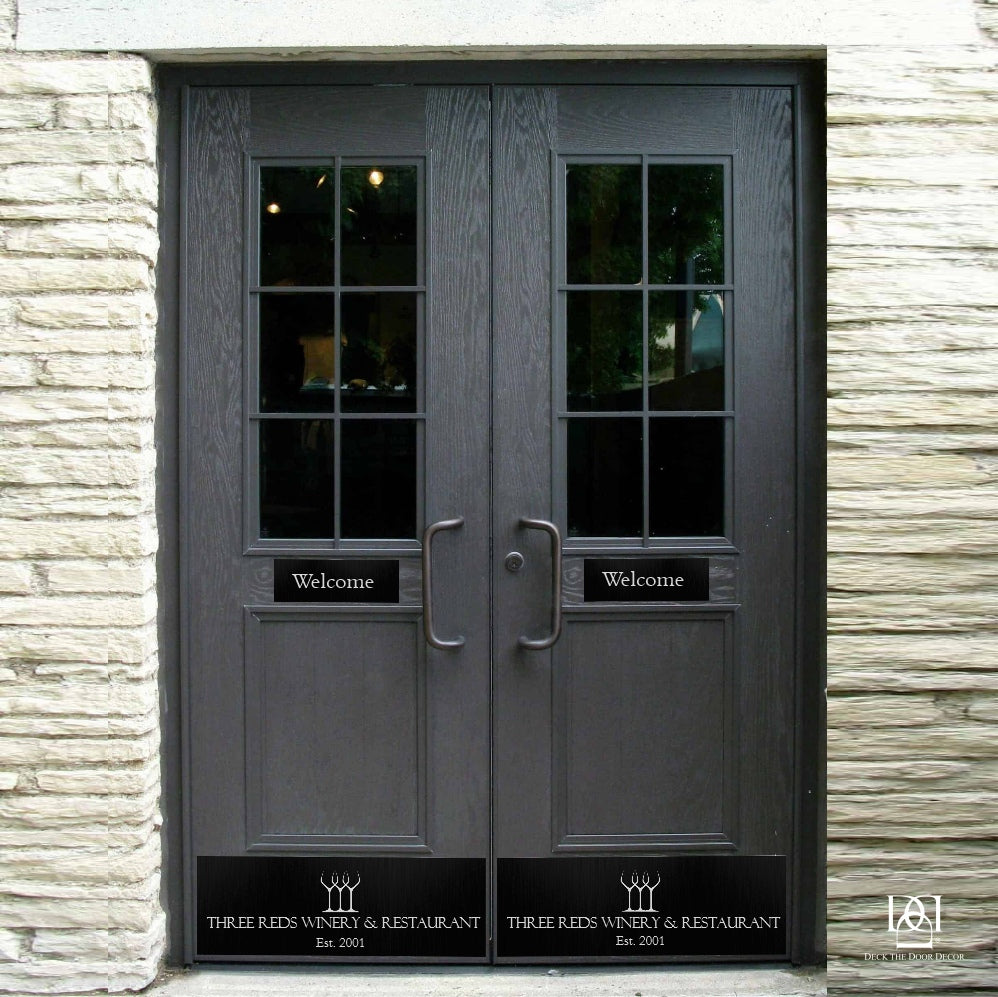 Custom Logo Door Kick Plate | Commercial Kwik Plates™ – Deck the Door Decor