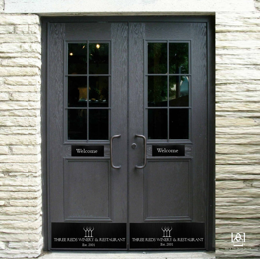 Engraved Door Kick Plates | Custom Kwik Plates™ – Deck the Door Decor